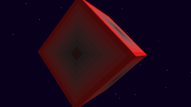 Box flying through Outer Space - by CoolXGames